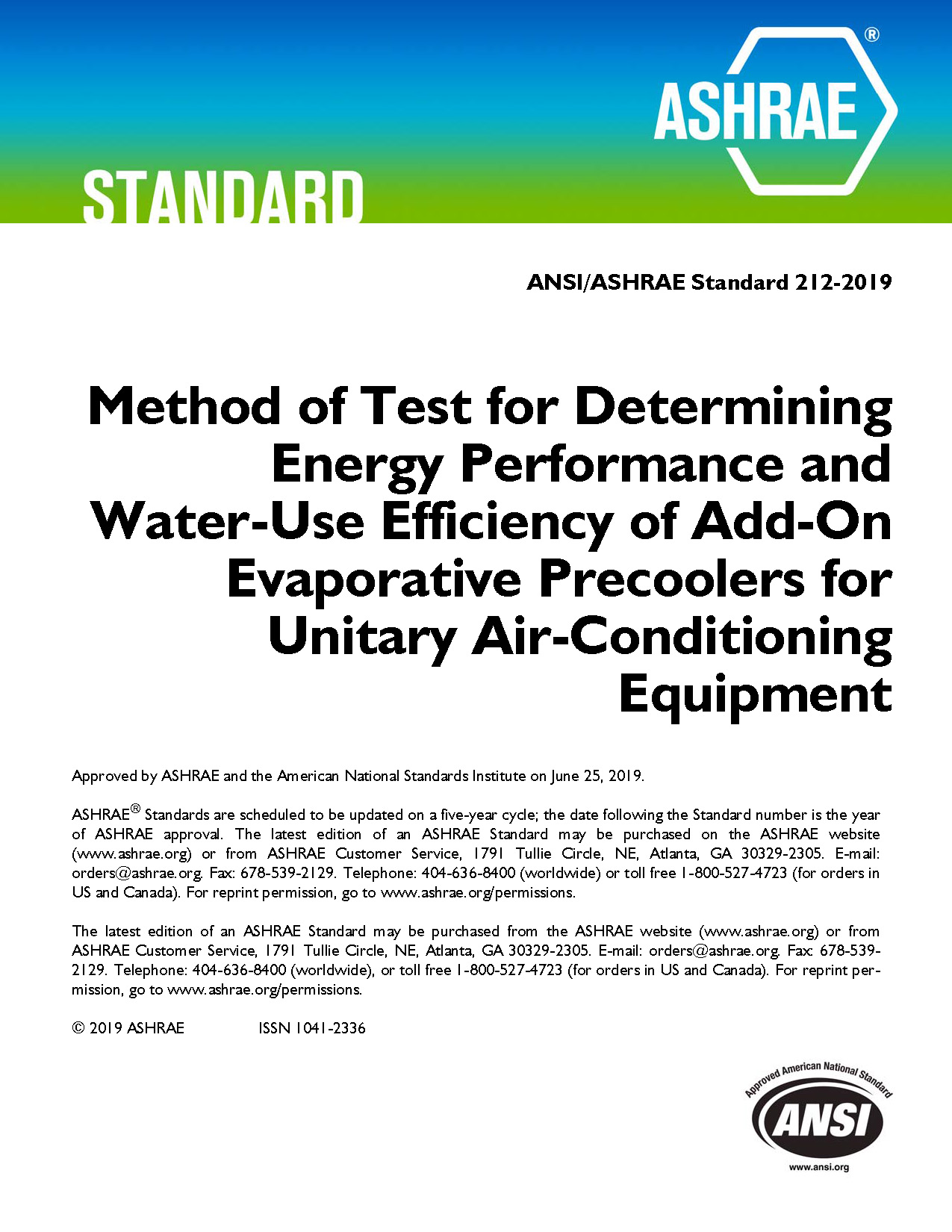Updated Standards, July 2019 | ashrae.org