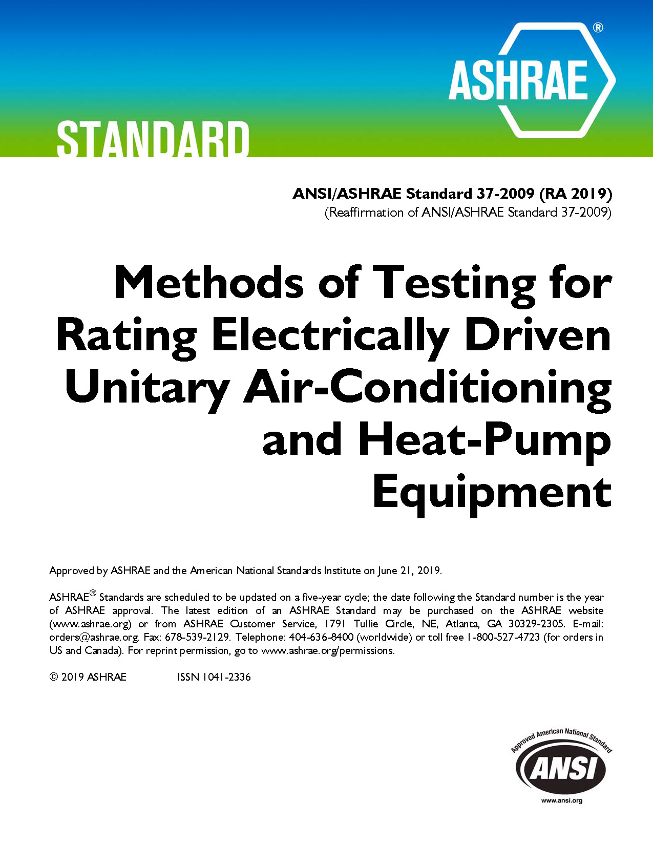 Updated Standards, July 2019 | ashrae.org